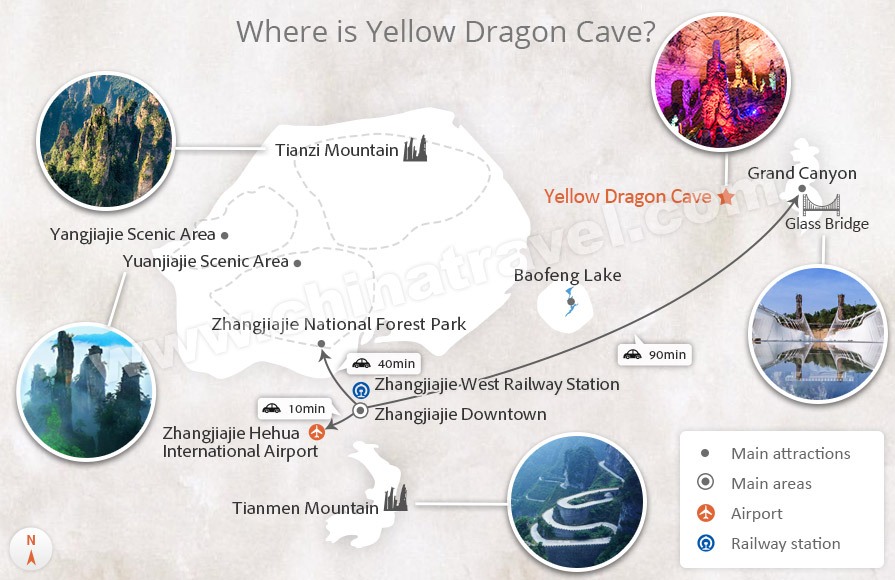 Yellow Dragon Cave, Huanglong Cave in Zhangjiajie