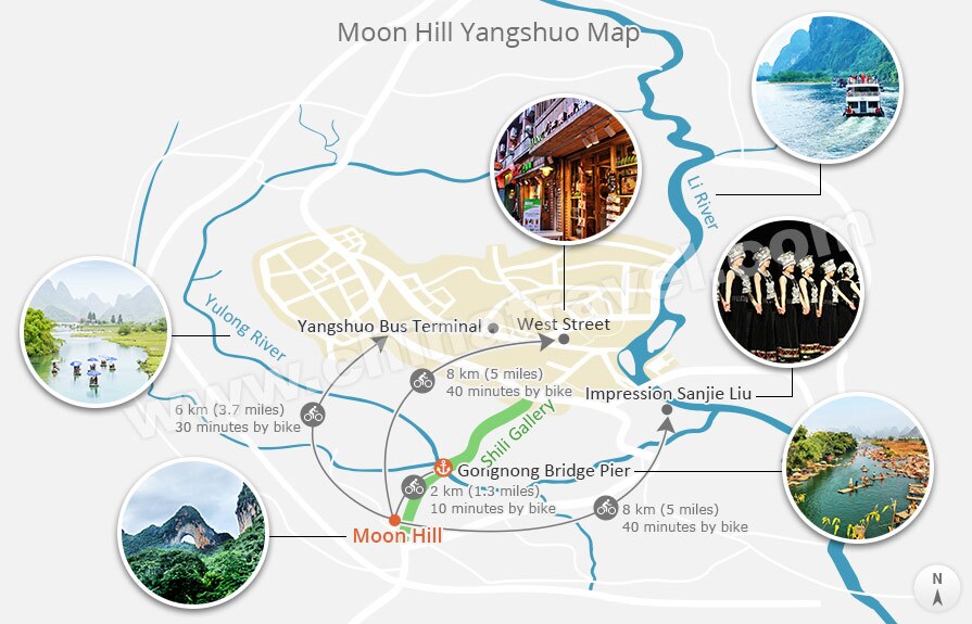 Moon Hill Yangshuo China, Map, Rock Climbing, Travel Tips