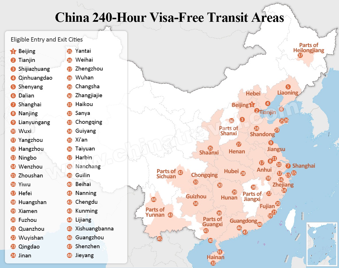 240-Hour Visa-Free in China: 10-Day Visa-Free Transit 2025/2026