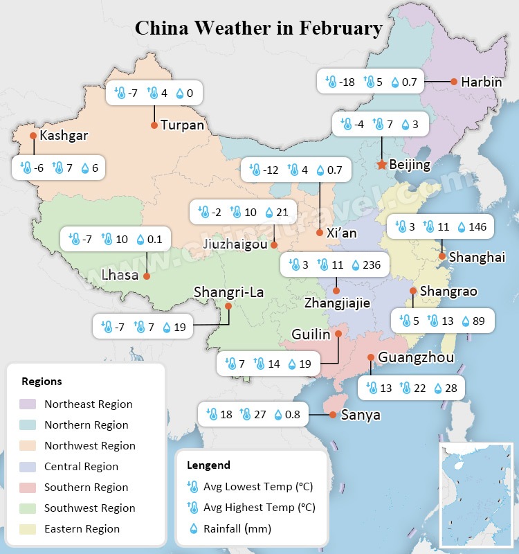 China Weather in February