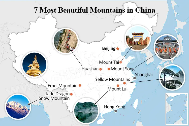 Mountain Ranges Map Of Chinas Mountain Ranges Of The World Stock