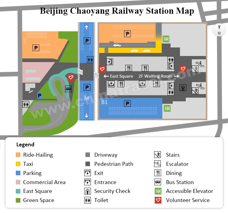 Beijing Chaoyang Railway Station, Facts, Map, Transportation