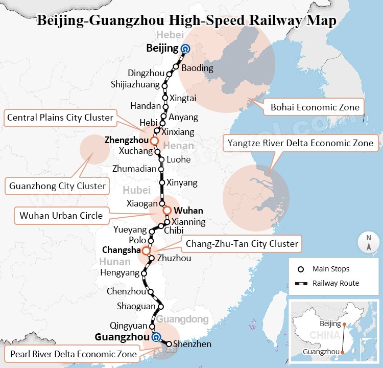 Beijing - Guangzhou High-Speed Trains, Maps, Train Schedules, Ticket Prices