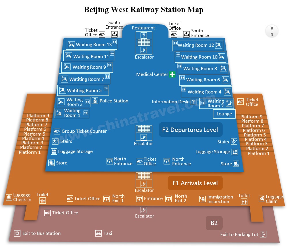 Beijing West Railway Station, Facts, Map, Visa-free Transit Policy