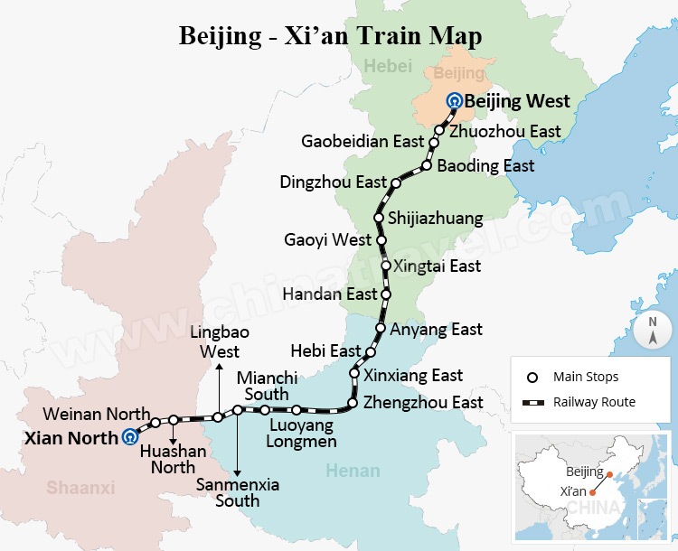 Beijing - Xi’an Train: Bullet Train and Overnight Train Price, Time ...