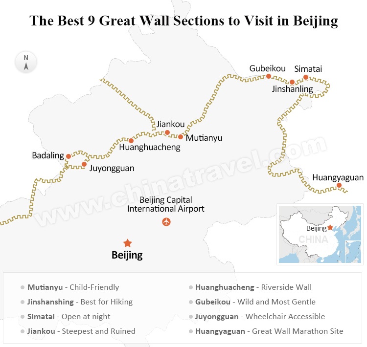 9 Top Sections of the Great Wall of China in Beijing to Visit