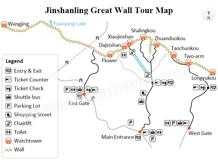 Jinshanling Great Wall - Map, Opening hours, How to get there